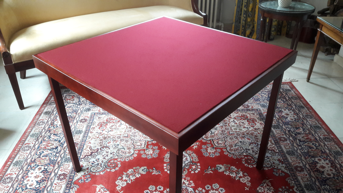 Table de bridge - feutre bordeaux | Amutoys